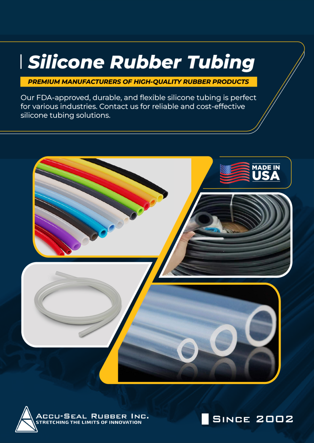 Best Silicone Rubber Tubing in USA | Accuseal Rubber Inc.